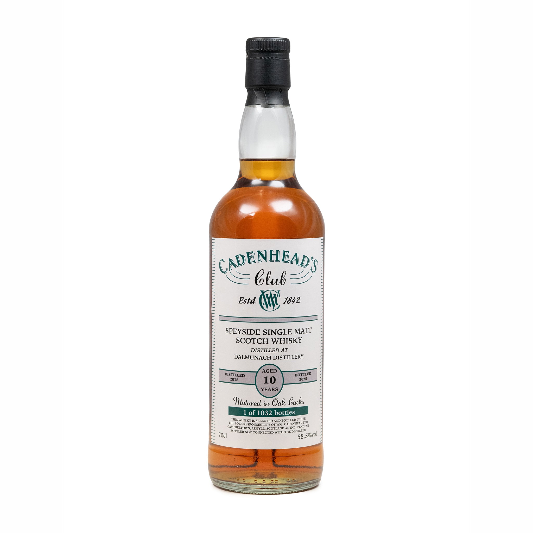 Buy Dalmunach 10 Year Old Whisky Cadenhead Club Release 2025 58.5% ...
