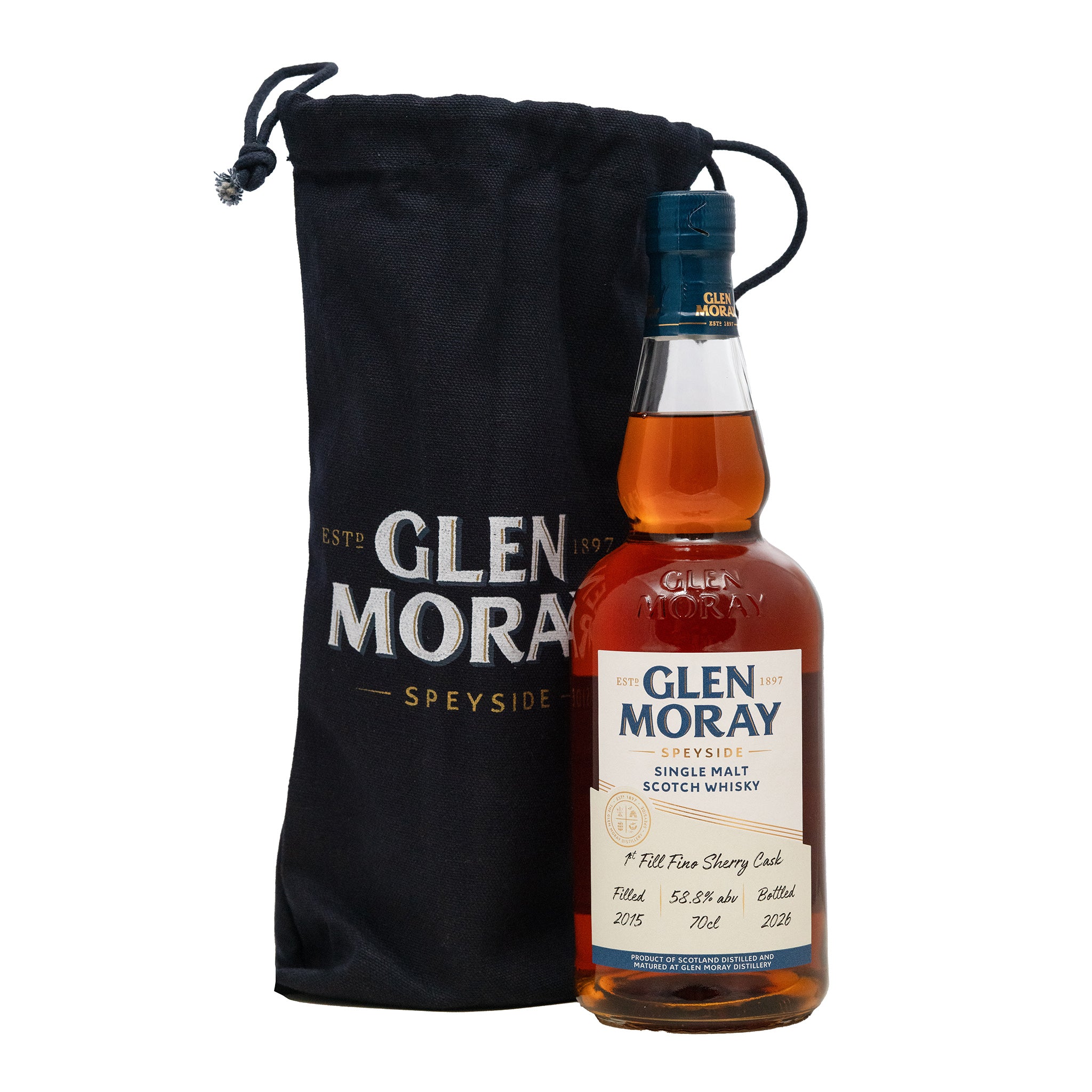 Buy Glen Moray 2015 First Fill Fino Single Cask Whisky #638 58.8% ...