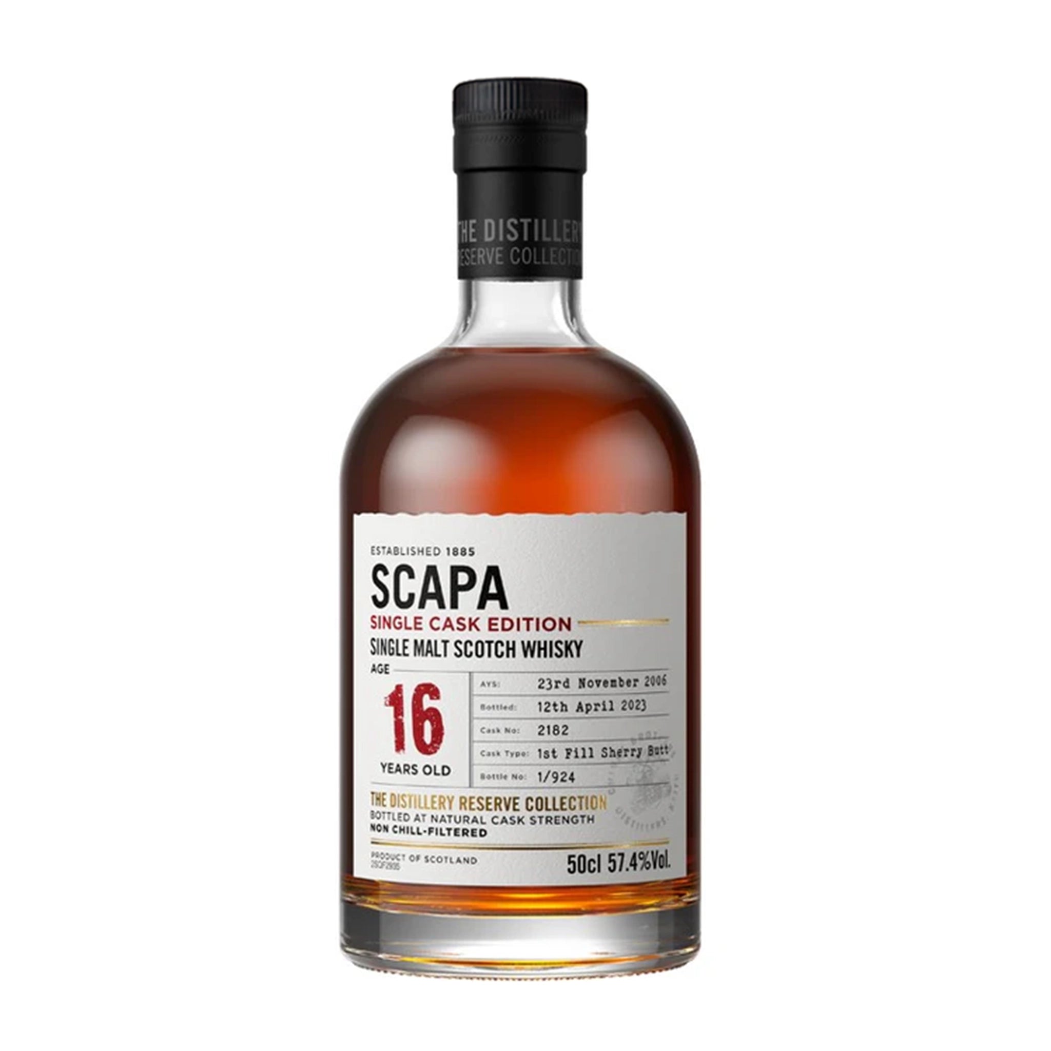 Buy Scapa 2006 16 Year Old Whisky Single Cask #2182 Sherry Butt 57.4% ...