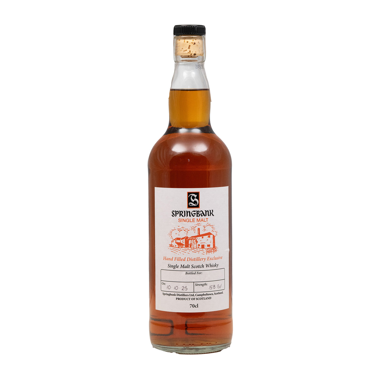 Buy Springbank 2025 Hand Filled Whisky Distillery Exclusive 58.5% ...